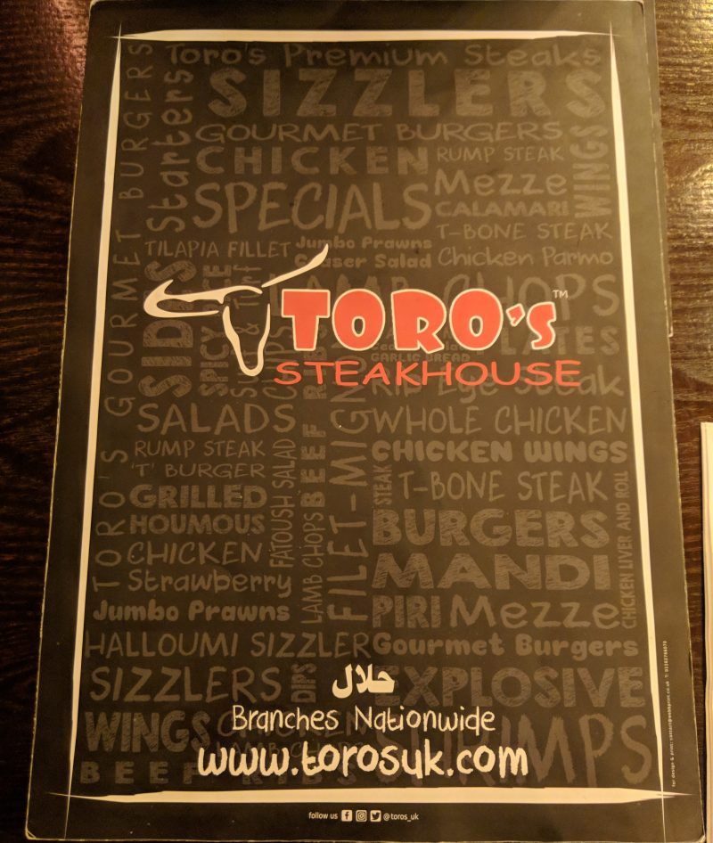 Toro's Steakhouse - Liverpool Review - Halal Food Gastronomy