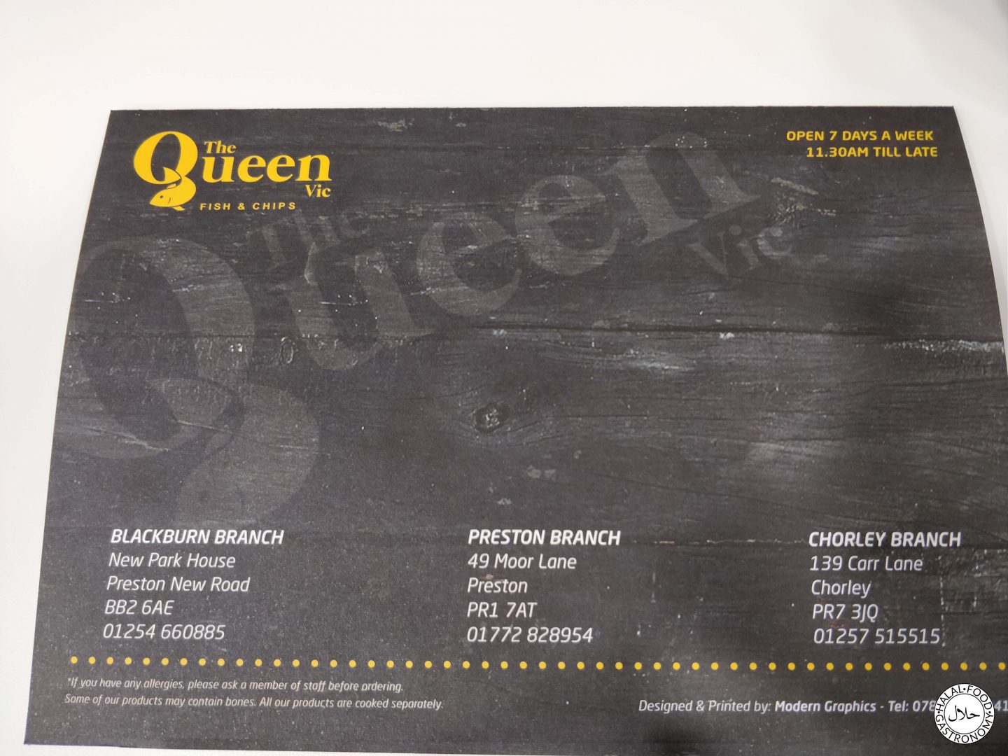 The Queen Vic - Blackburn - Halal Food Gastronomy